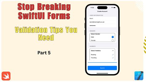 Swiftui Forms Observation And Validate Like A Pro Youtube