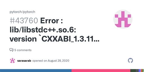 Error Lib Libstdc So 6 Version CXXABI 1 3 11 Not Found Issue