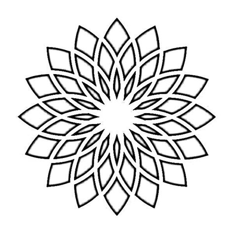 Geometric Flower Tattoo Design