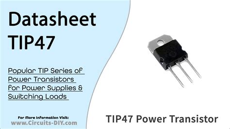 TIP47 NPN High Voltage Transistor Datasheet Transistors High Voltage Hobby Electronics