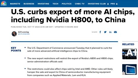 美国政府限制向中国出口 Nvidia H800 Gpu Oschina 中文开源技术交流社区