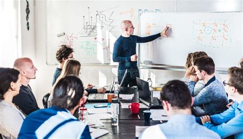 Informal It Business Startup Company Meeting Team Leader Discussing And Brainstorming New