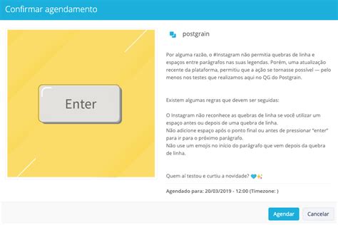 Como Quebrar Linha No Instagram Central De Ajuda Postgrain