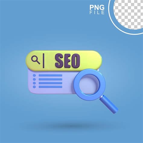 Premium Psd Seo Optimized 3d Search Bar Icon