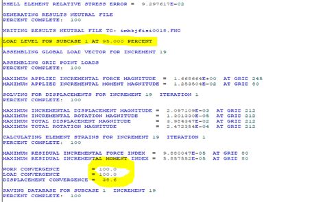 How To Control Calculation Progress While Nonlinear Model Anaysis In