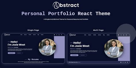 Abstract React Js Personal Portfolio By Np2210 Codester
