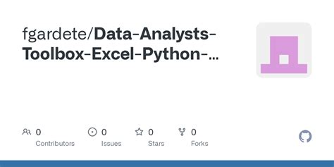 GitHub Fgardete Data Analysts Toolbox Excel Python Power BI