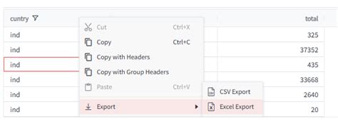 Staggrid Filter Seleted Column And Row To Dataframe Only Selected
