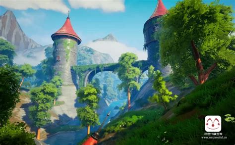 风格化的中国风古代城市建筑模型包 Unity模型 次世代模型库