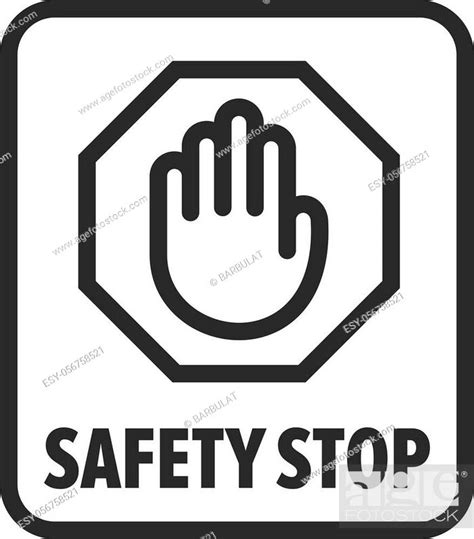 Safety Stop Hand Blocking Symbol Stock Vector Vector And Low Budget