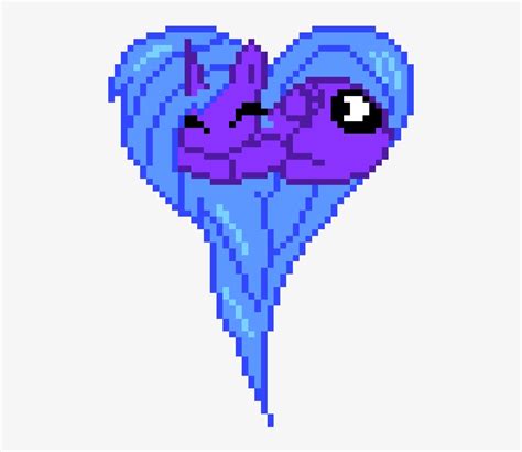 Princess Luna Mlp Pixel Art Heart PNG Image Transparent PNG Free