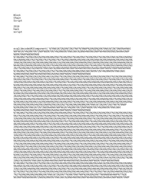 Blockchain Script Unconfirm Transaction Script 2019 Pdf Distributed