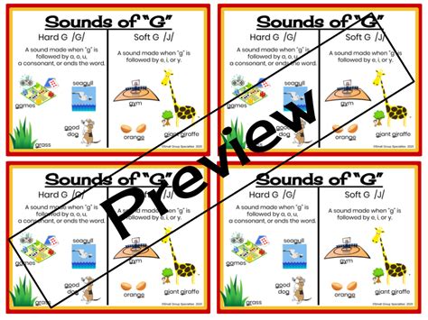 Phonics Anchor Chart Hard And Soft G Made By Teachers