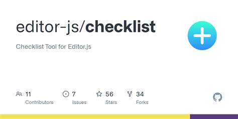 GitHub Editor Js Checklist Checklist Tool For Editor Js