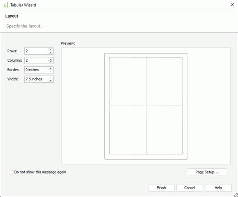 Tabular Wizard Dialog Box Logi Analytics