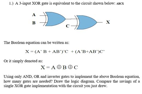 Xor Gate Boolean Expression