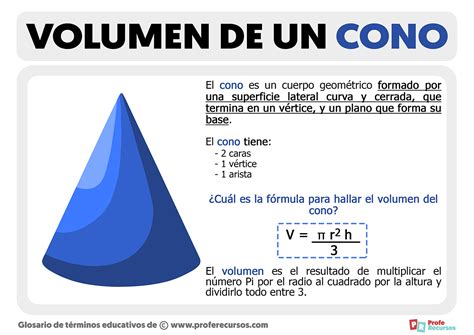 Volumen De Un Cono Fórmula Ejemplo