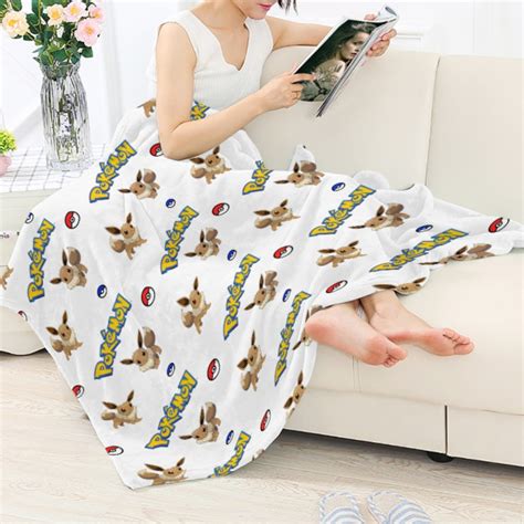 Pokemon Eevee Blanket Throw Eevee Character Series Art Shirt Chic