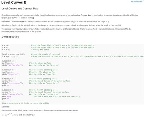 Solved Level Curves And Contour Map One Of The Most Useful Chegg