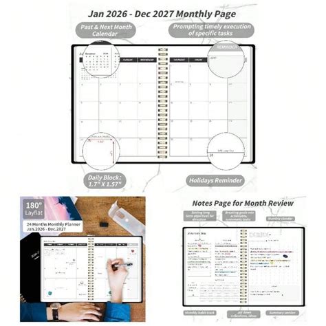 Monthly Planner 2026 2027 Jan 2026 Dec 2027 2 Year Calendar 2026