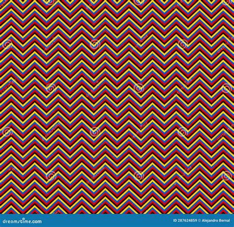 Beautiful Colored Ancient Zig Zag Seamless Pattern Stock Illustration Illustration Of Colombia