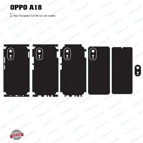 Oppo A Cut File Template Vector