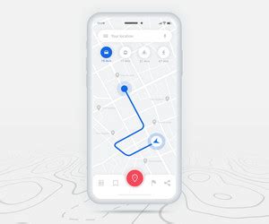 Map Gps Navigation Ux Ui Concept Smartphone Vector Image