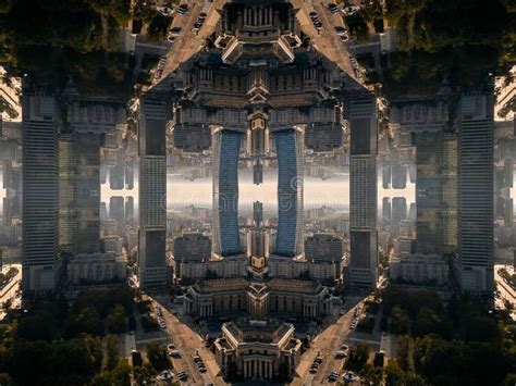 Mirrored Geometry Lines And Shapes Symmetry Perspective Intricate Pattern Hi Tech Abstract