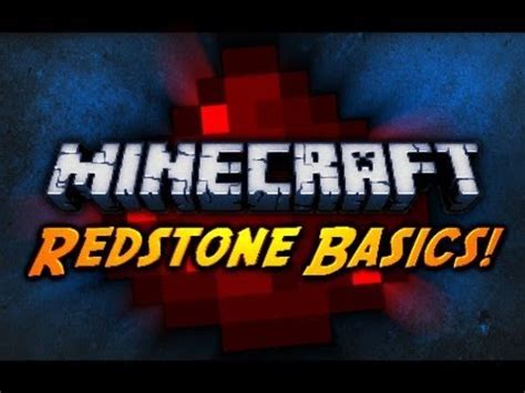 Minecraft Redstone Basics YouTube