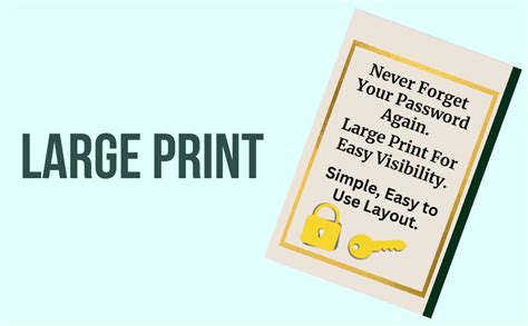 Large Print Password Notebook Swan Am Books