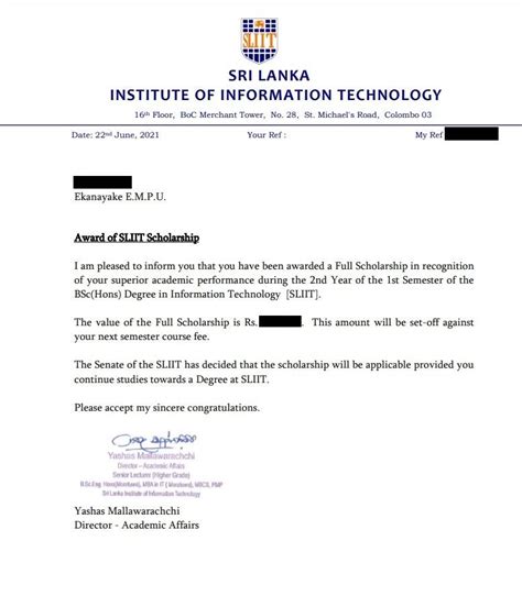 Piumi Ekanayake On Linkedin I Am Pleased To Share That I Have Been Awarded A Full Scholarship