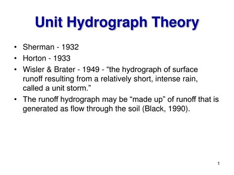 PPT Unit Hydrograph Theory PowerPoint Presentation Free Download ID