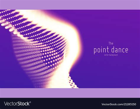 Abstract Violet Particle Wave Points Array Vector Image