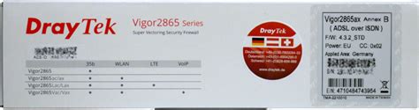 Draytek Vigor 2865ax Annex B Draytek B2b Partner Shop
