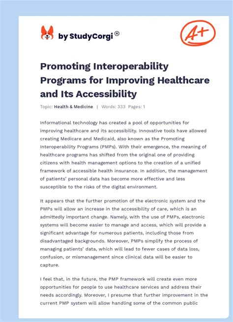 Promoting Interoperability Programs For Improving Healthcare And Its