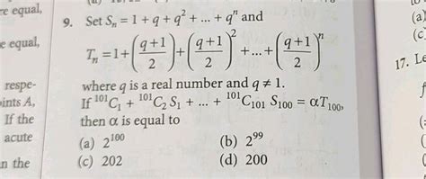 9 Set S N 1 Q Q 2 Ldots Q N Andnequal Quad T N 1