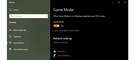 Game Mode Settings