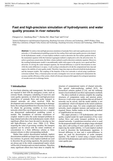 Pdf Fast And High Precision Simulation Of Hydrodynamic And Water