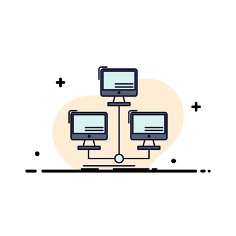 Database Distributed Connection Network Computer Flat Color Icon Vector 14964174 Vector Art At