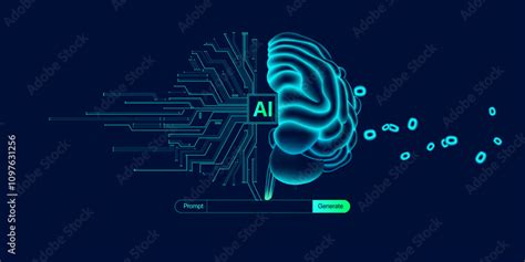 Illustration Of Abstract Stream Information Generate Image Video From Prompt Concept Big Data