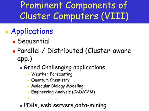 Ppt High Performance Cluster Computing Architectures And Systems