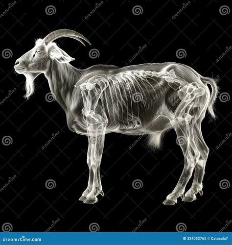 Goat Skeletal Structure Goats Skeletal System Is Clearly Visible Showcasing Bone Structure And