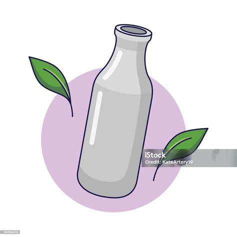 재사용 가능한 유리 우유병 지속 가능한 생활 방식 폐기물 제로 생태 개념 플랫 스타일의 벡터 그림 0명에 대한 스톡 벡터 아트 및 기타 이미지 Istock