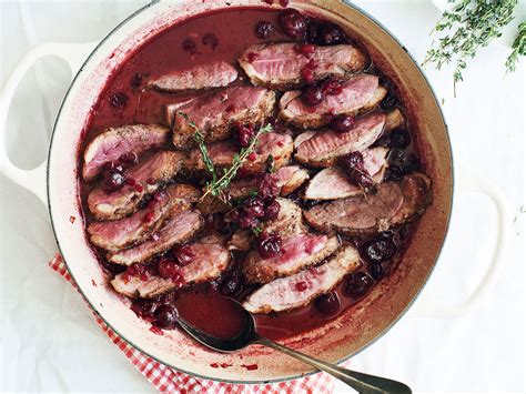 Seared Duck Breast With Cherry Port Wine Sauce Recipe Cart