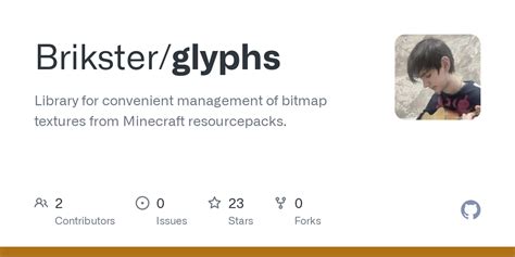 github brikster glyphs library for convenient management of bitmap