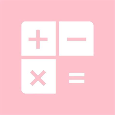 Calculator Pink Icon Set Di Icone Icona App Immagini