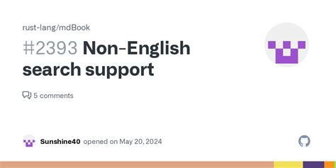 Non English Search Support Issue 2393 Rust Lang MdBook GitHub