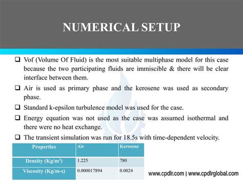 Tank Sloshing Simulation Pptx Physics Science