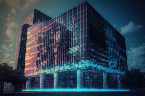 Premium Ai Image Abstract Virtual Binary Code Hologram In Double Exposure Over A Background