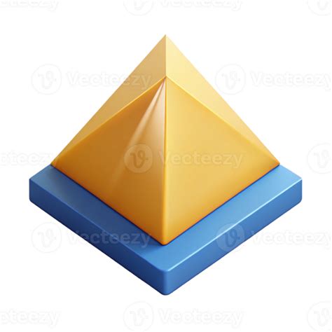 Exquisite Exemplary Isometric Projection Of A Pyramid Crisp Edges